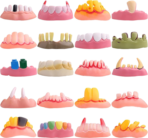 Bulk Toys - Fake Teeth - 12 Pcs Funny Teeth Mix - Halloween Fake Teeth ...
