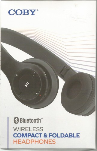Coby Bluetooth Headphones w/Mic, Black Compact & Foldable | eBay