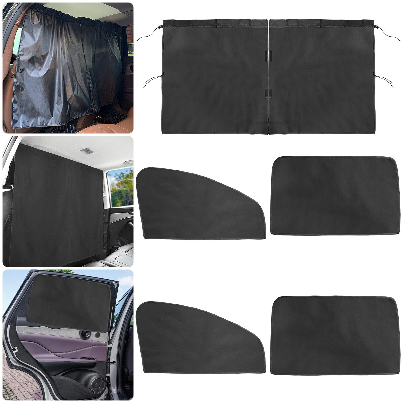 Car Window Shade & Privacy Divider Curtain Blackout Sunshade for Truck ...