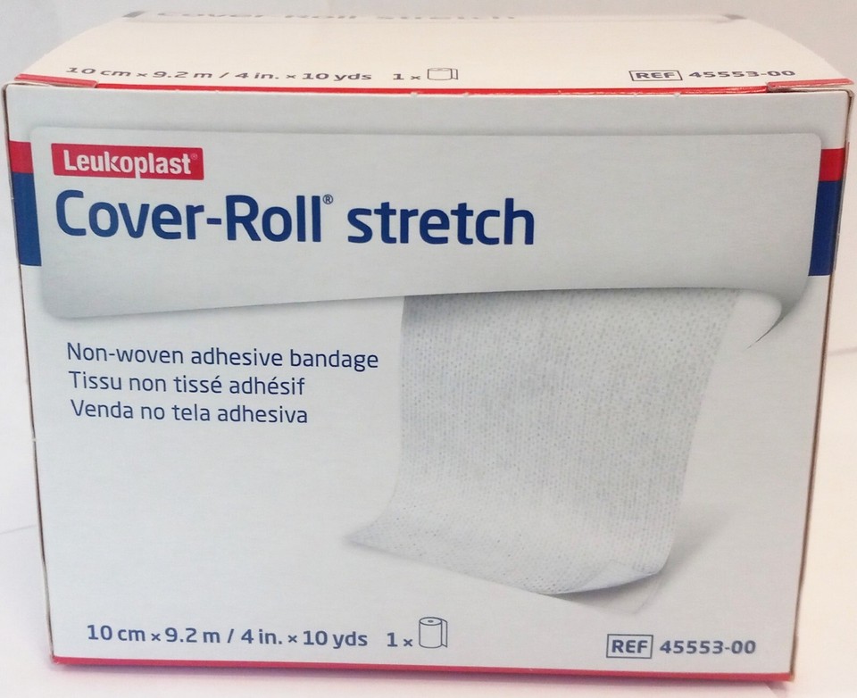 *2-Pack* BSN Leukoplast Cover-Roll Stretch Adhesive Bandag 4" x 10 Yrds ...