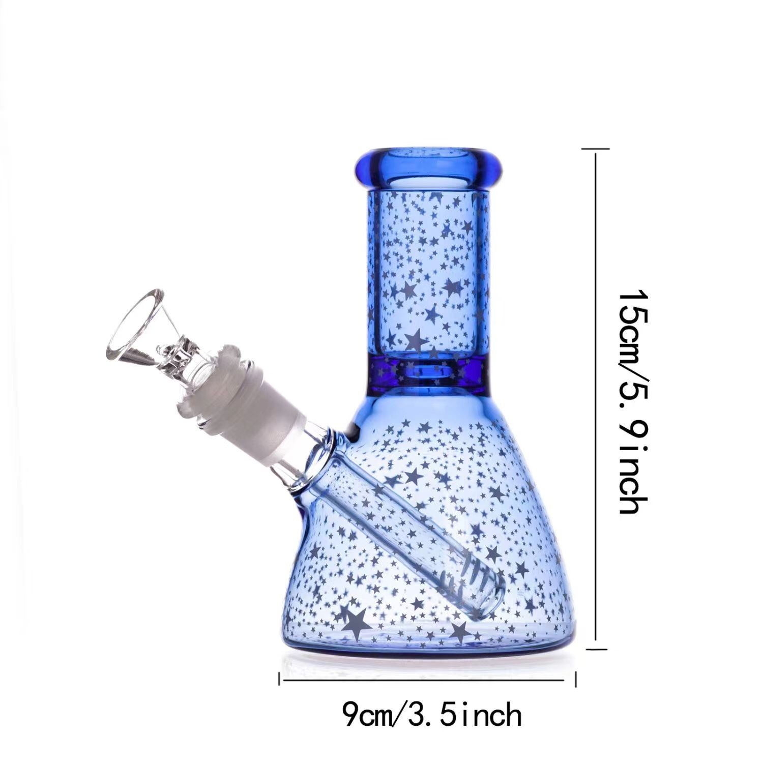 Mini Blue Star Bong Hookah Handcraft Glass Bongs Water Pipe Glass Bowl ...