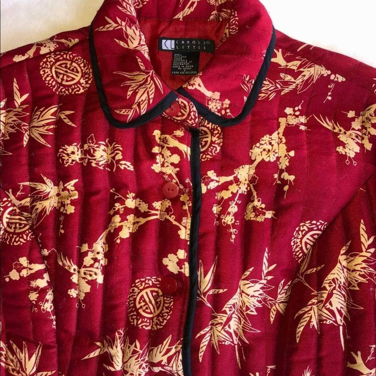 Carole Little S Chinese Red Silk Quilted Jacket - Gem
