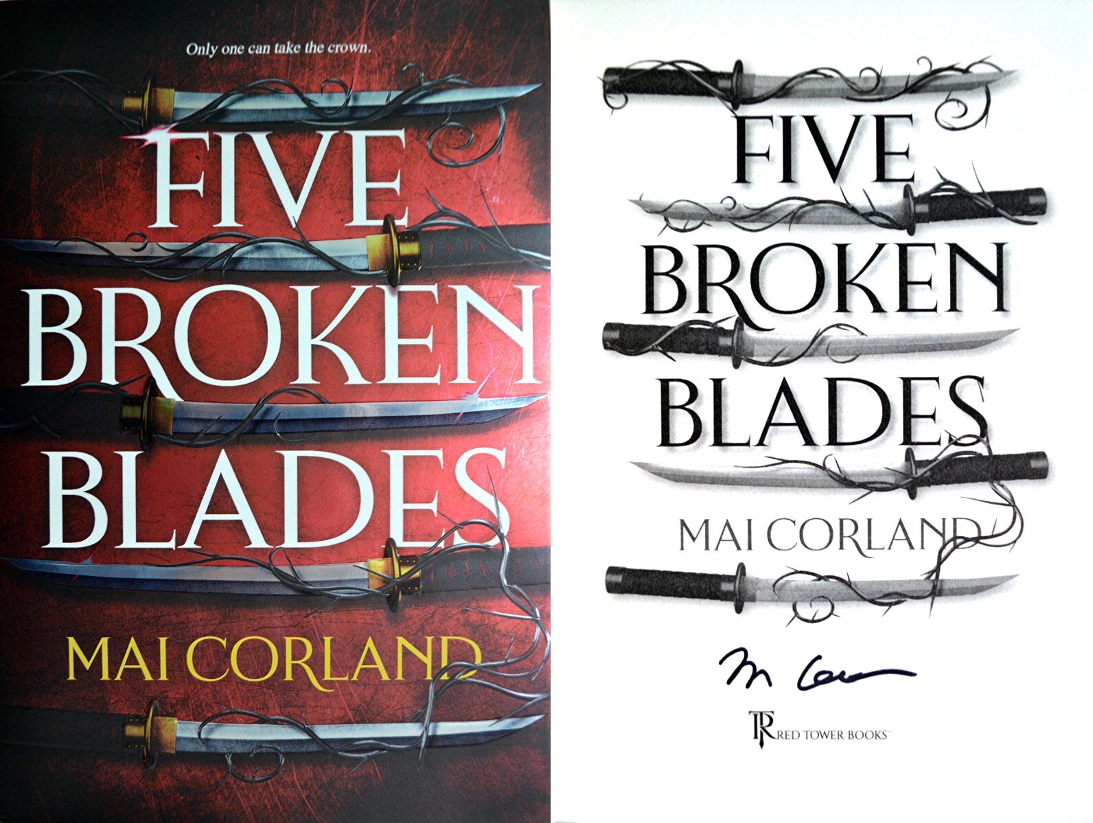 Mai Corland~PERSONALLY SIGNED~Five Broken Blades~1st/1st~Deluxe Ed ...