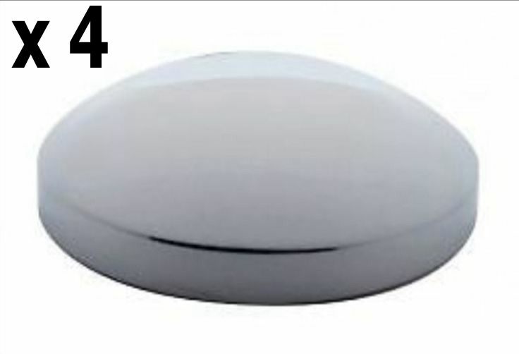REAR HUB CAPS (4 each) 8" Standard Chrome - Peterbilt,Freightliner ...