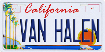 Van Halen Eddie Van Halen PALM TREES California Aluminum License Plate ...