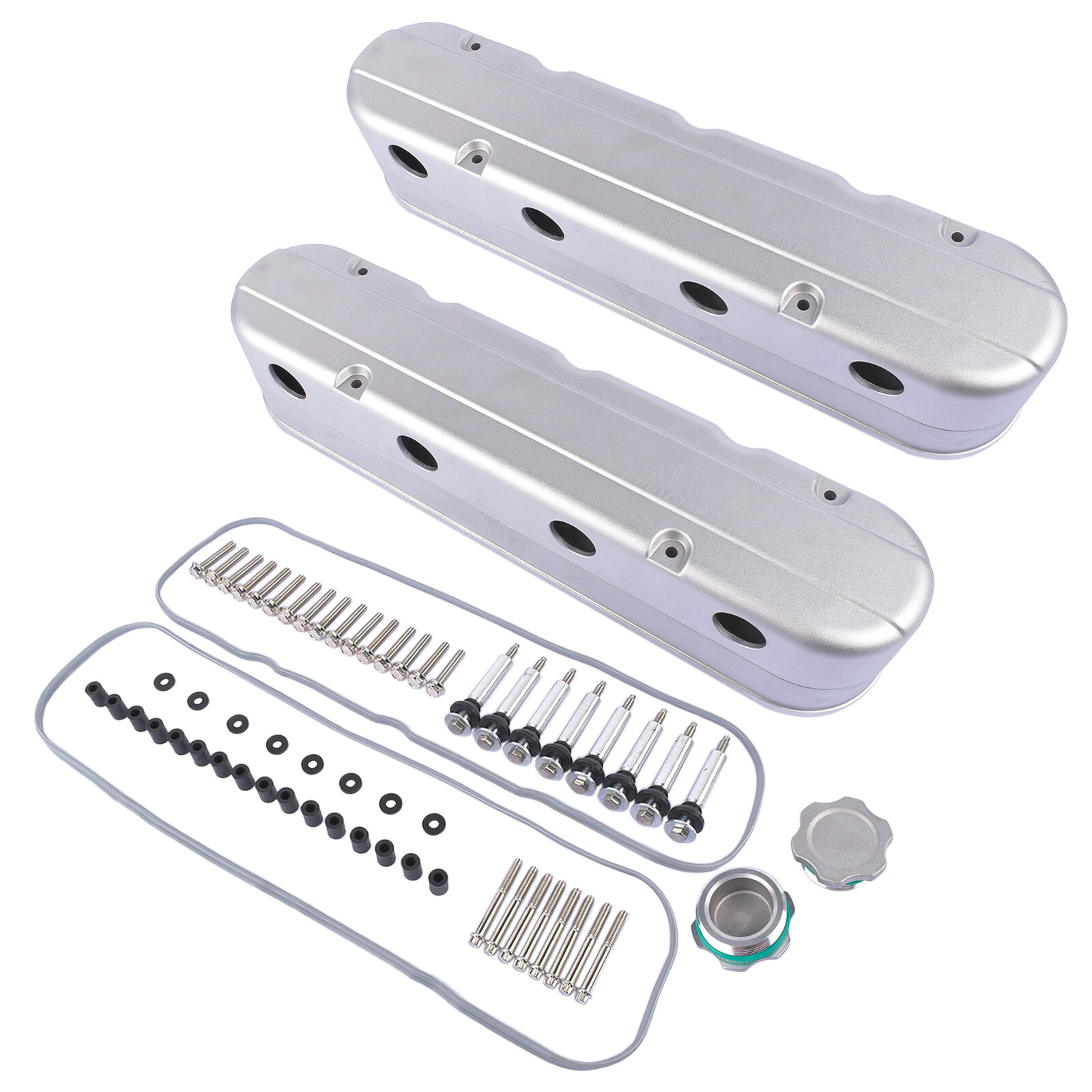 LS Aluminum Valve Covers w/Coil Mounts & Covers for Chevy LS LS1 LS2 ...