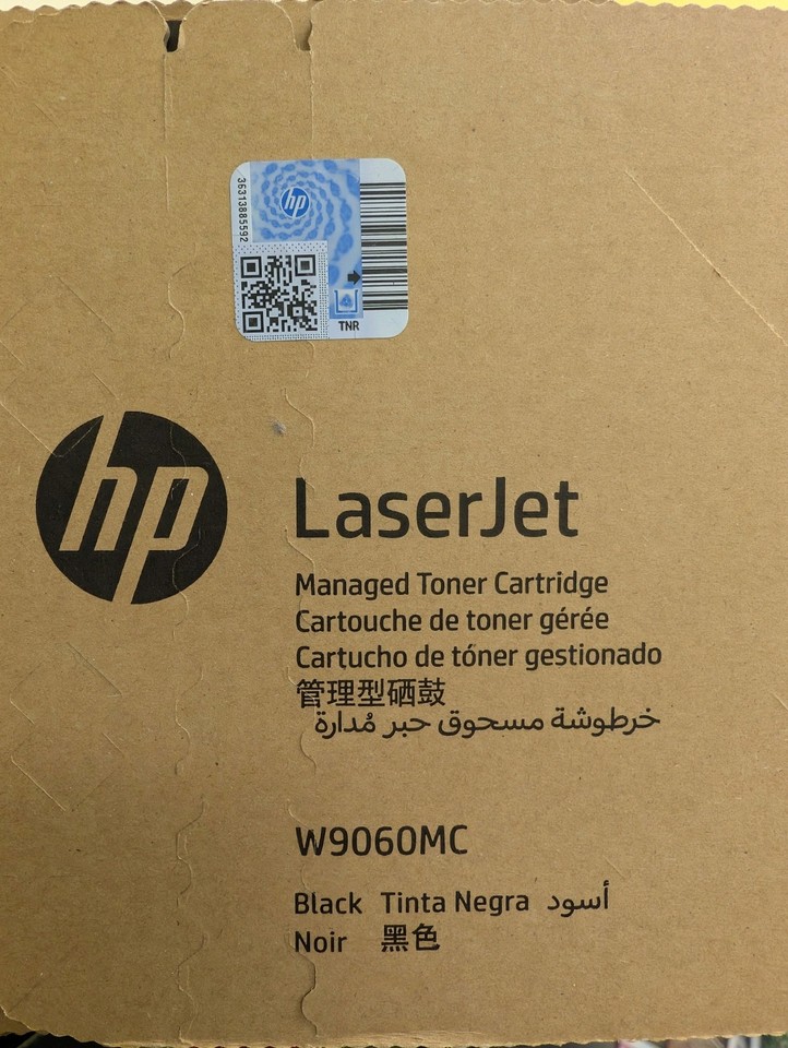 HP LaserJet W9060MC Black Managed Toner Cartridge New Sealed with Open ...