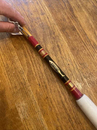 Vintage HARNELL 2560 Fishing Rod Heavy Action 7’ Roller Guides Red Blk ...