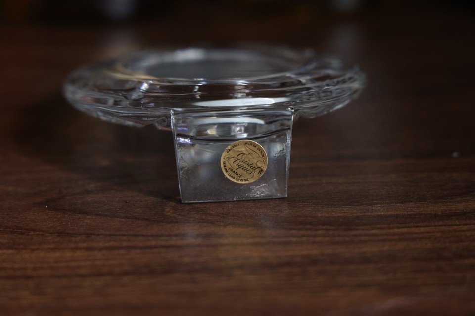 Vintage round picture frame, garanti lead crystal, france | eBay