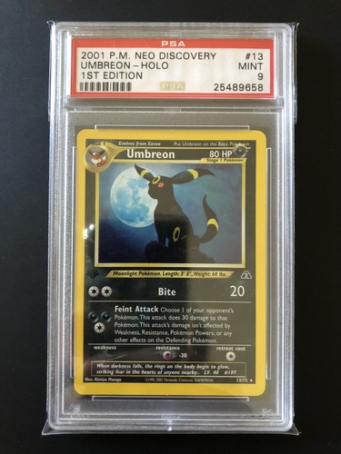 Umbreon HOLO 1st Edition 13/75 Neo Discovery Wizards PSA 9 / Pokemon ...