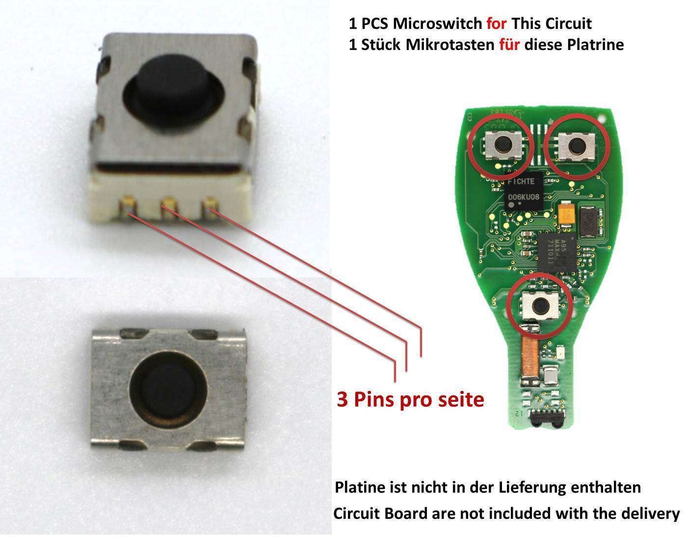 Original Mercedes Schlüssel Schalter Mikroschalter Taster key ...