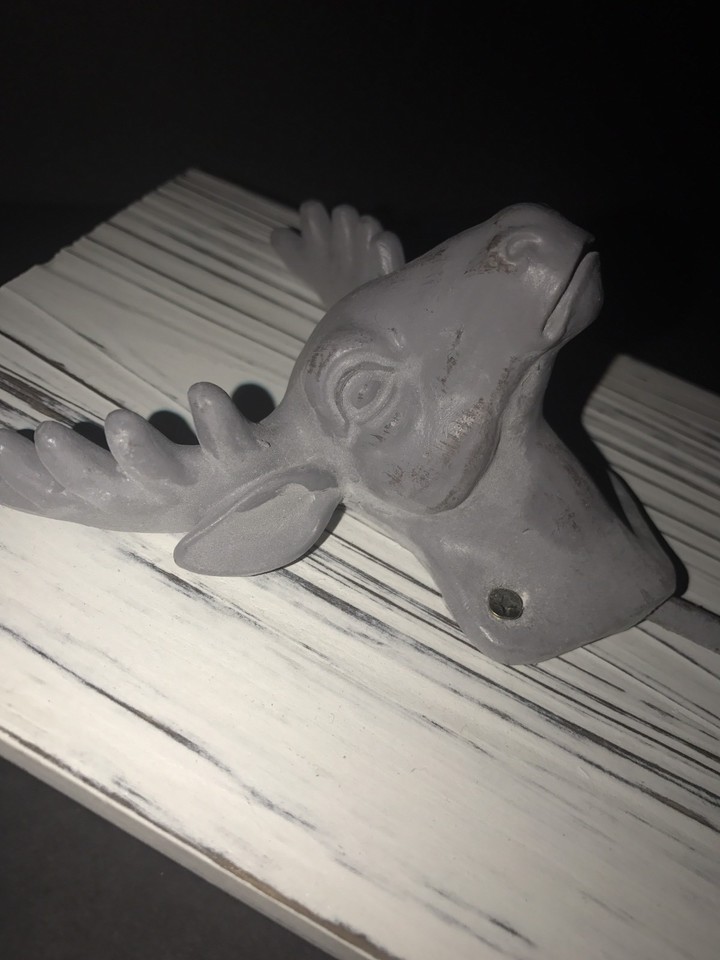 Melannco 1-Hook Wood & Cast Iron Moose Coat Rack, 8-Inch-by-5.5" Inch ...