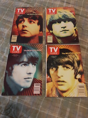 THE BEATLES 2000 TV GUIDE Complete Set of 4 John George Ringo Paul Nov ...