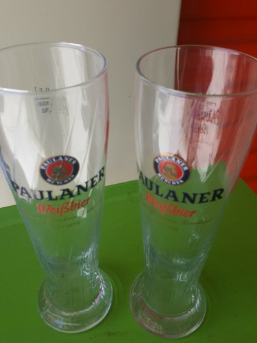 German Beer Glasses 2 Paulaner Weissbier Glasses 0.5 L - Original ...