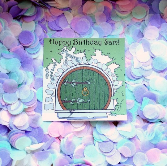 Hand Illustrated Personalised, Fun, Lord of the Rings, Hobbit Birthday ...