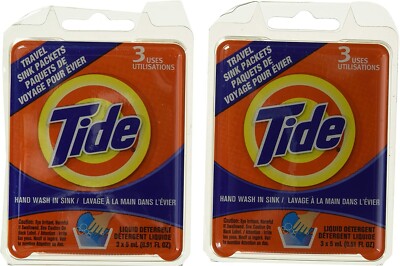 Tide Travel Sink Packets 2 pack - 6 loads total | eBay