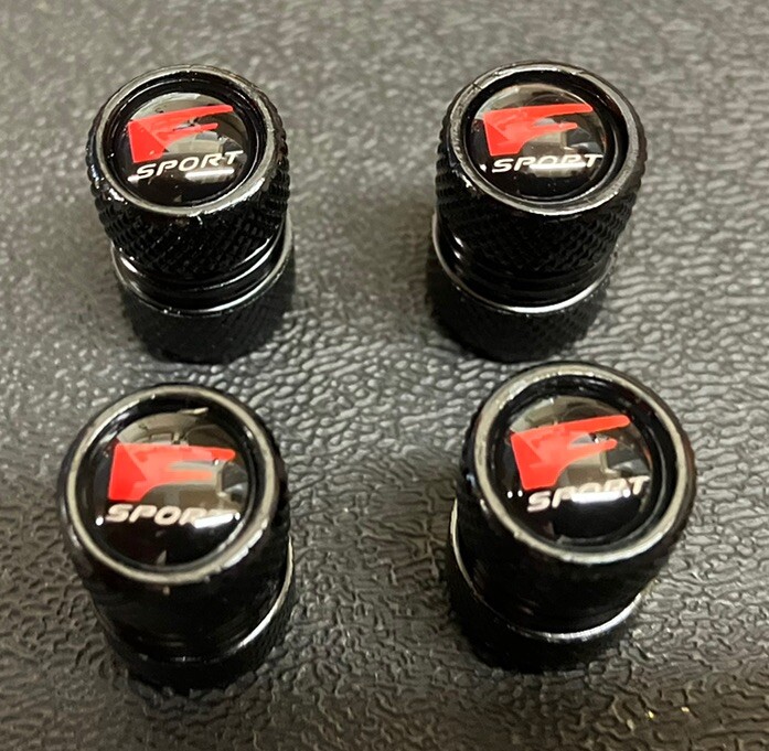 Lexus F Sport - Black Aluminum Valve Stem Caps Compatible To Lexus F ...
