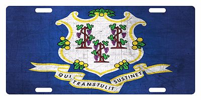 Connecticut State Flag Custom License Plate State Emblem Metal Version ...