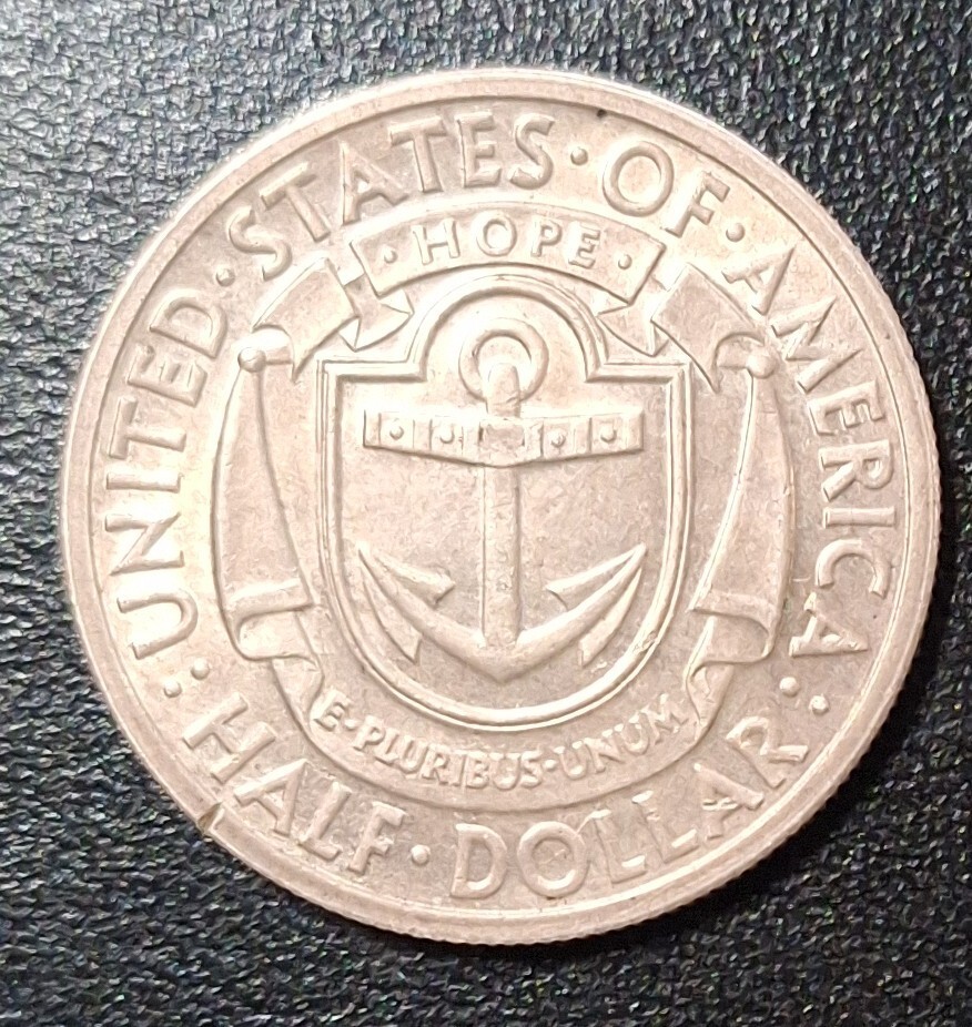 1936 Rhode Island Commemorative Silver Half Dollar Coin U.S. 50c | eBay
