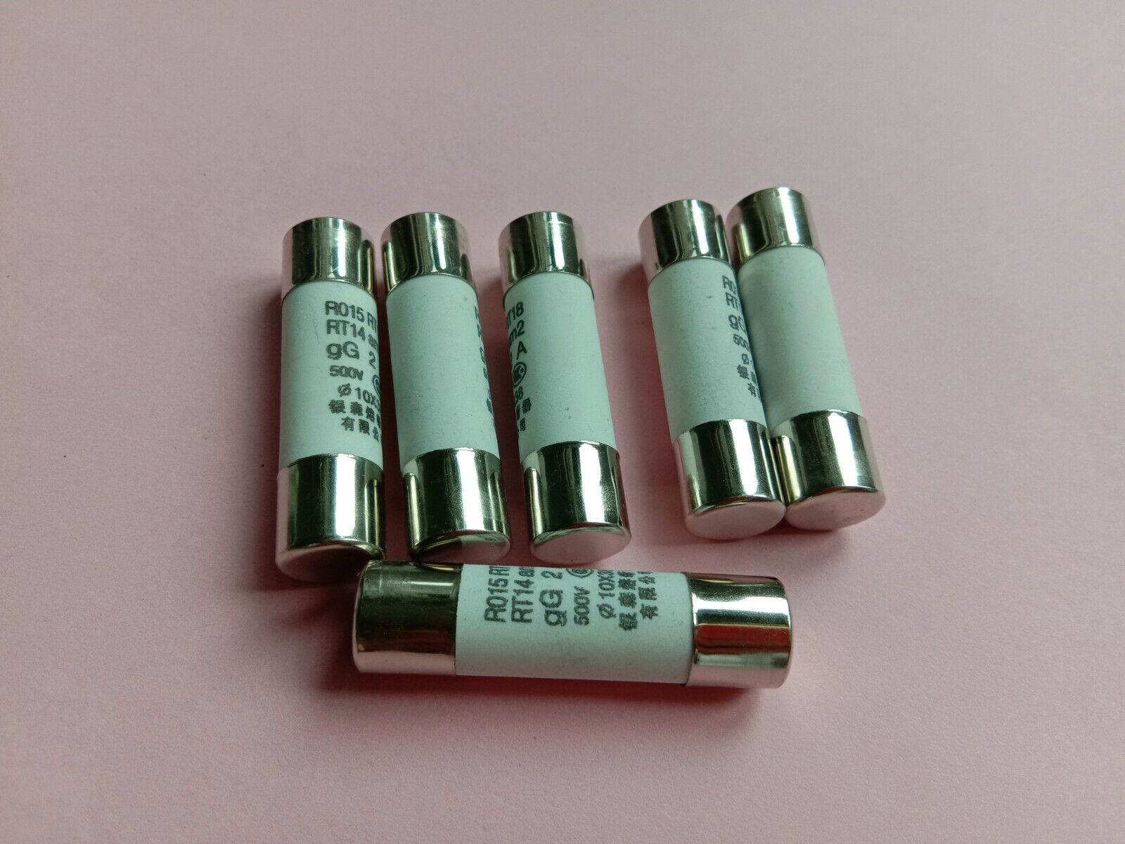 20 Pcs Powder-filled Cartridge Cylindrical Ceramic Fuse 2A 500V 10x38mm ...