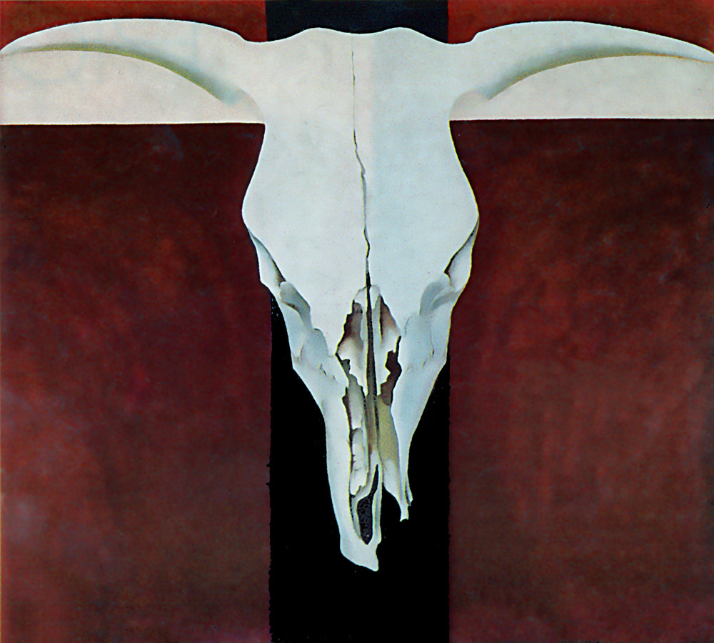 Cows Skull Red White And Blue