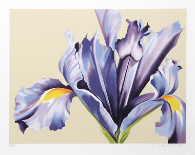 Lowell Blair Nesbitt, Iris on Beige, Screenprint, signed and numbered ...