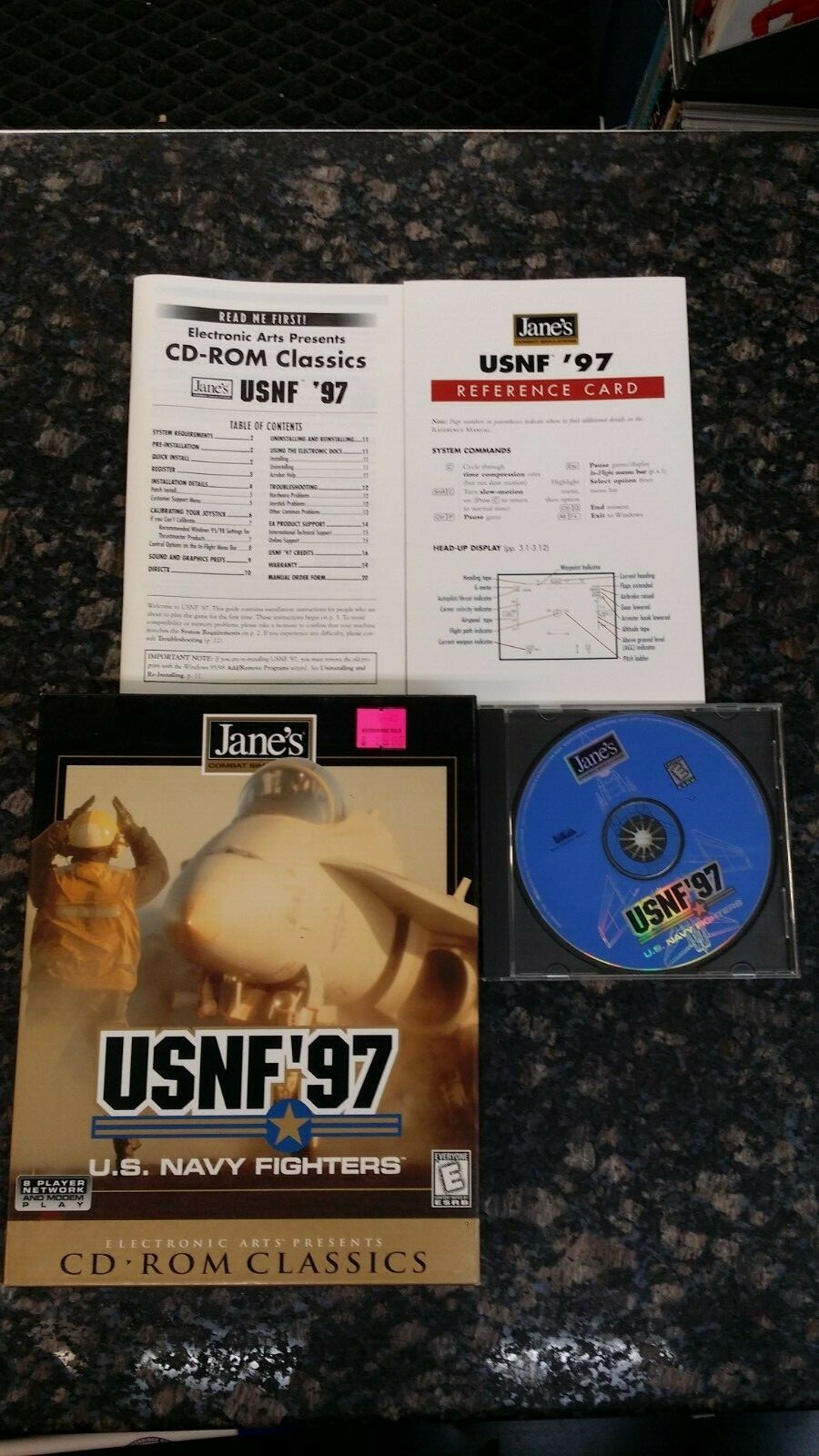 VINTAGE Janes USNF '97 - US Navy Fighters Big Box PC GAME | eBay