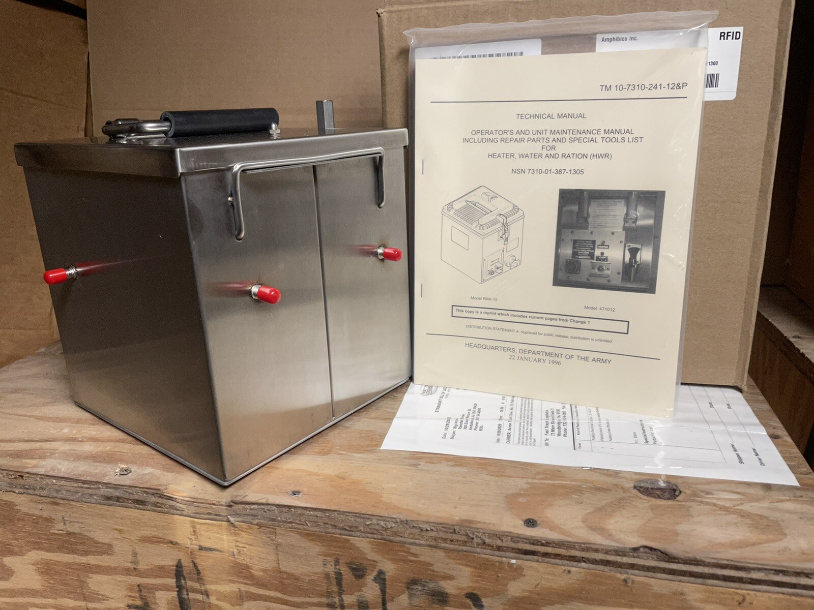 NEW RAK15/2 ALL Military Truck HMMWV Heater Water Ration MRE 24V RAK 15 ...