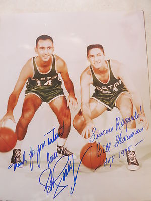 BILL SHARMAN & BOB COUSY SIGNED PHOTO IN PERSON + COA! RARE CELTICS ...
