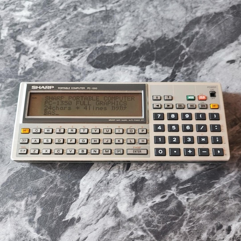 Sharp PC-1350 Pocket Computer Vintage 1980s Portable BASIC Calculator ...