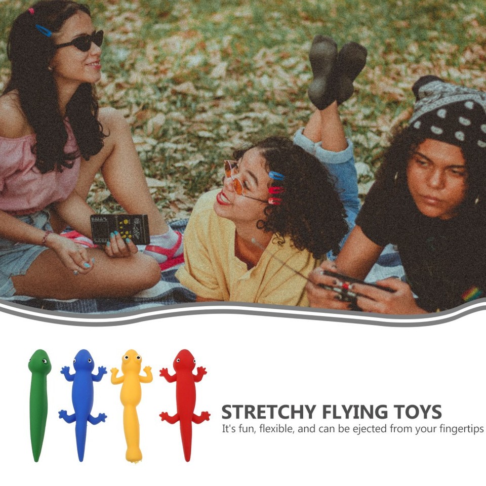 4pcs Flying Stretchy Toys Finger Toys Funny Spoof Toys for Adults Kids ...