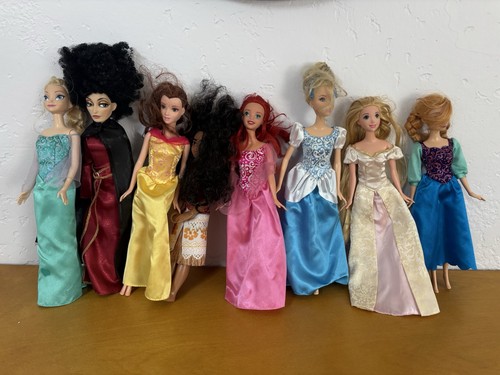 Disney Princess Lot Of 8: Mother Gothel, Frozen Elsa & Ana, Moana ...