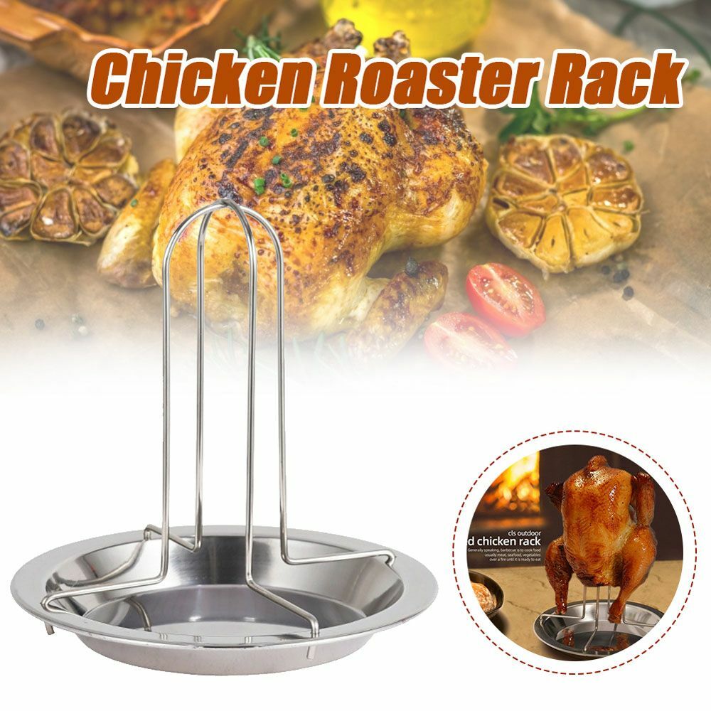 Vertical Pottable Upright Chicken Roasting Roaster Tray Rack Bowl ...
