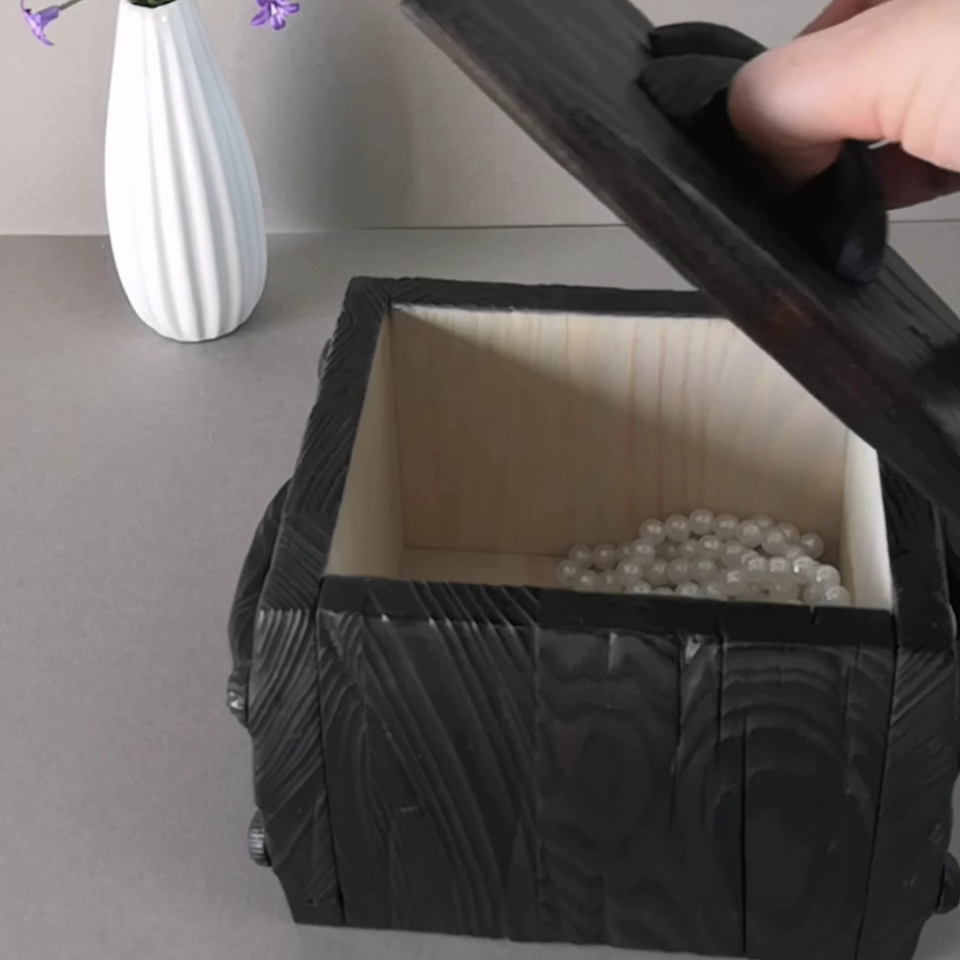 Wooden box for handmade trinkets, Jewelry Box Storage Organizer Home ...