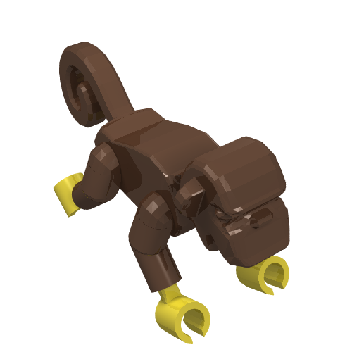 LEGO® Part 2550c01 - Monkey with Yellow Hands and Feet | eBay