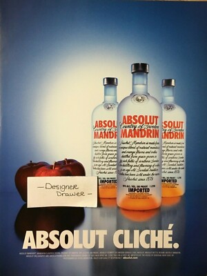 Absolut Vodka Absolut Cliche' Mandrin 2001 Print Ad Advertisement | eBay