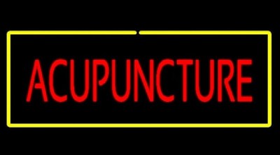 Red Acupuncture Yellow 32" Neon Sign Light Lamp Workshop Business Glass ...
