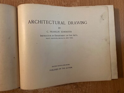 Architectural Drawing by C Franklin Edminster (1902 Hardcover) 2nd ...