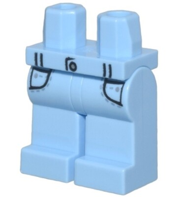 10X TEN Pairs Lego Bright Light Blue Jeans Minifigure Legs Pants Brand ...