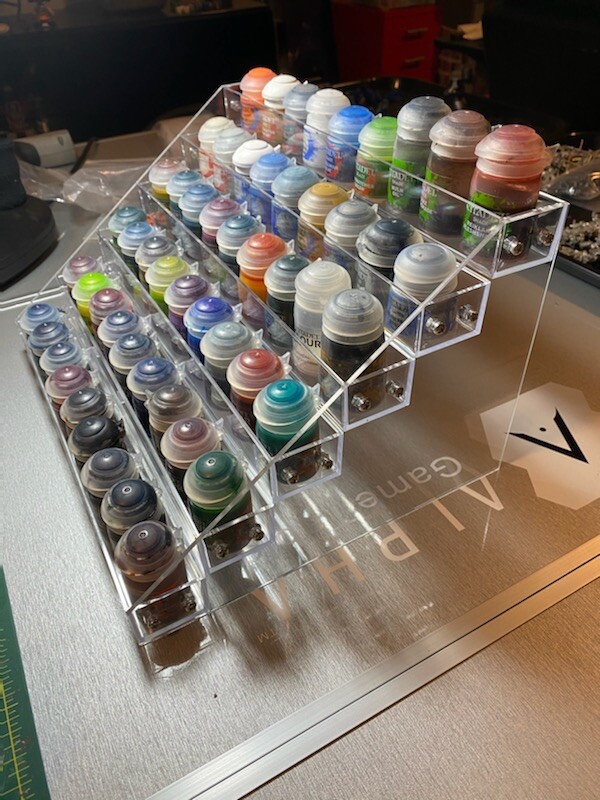 Clear Acrylic 6 Tier Display Shelf for Citadel Paint Vallejo Model ...