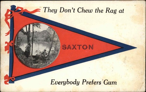 Saxton PA Pennsylvania Pennant Greeting Used 1913 Postcard | eBay