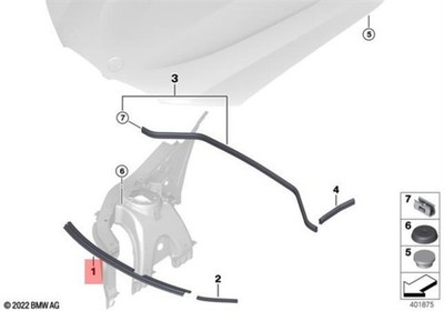 Genuine BMW X3 X4 M F25 F26 X3 18d 18i Seal Engine Bonnet Front ...