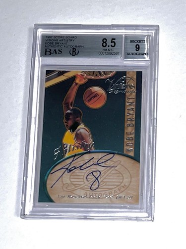 1996-97 Score Board Kobe Bryant Rookie Auto SP + BGS 9 bright Blue Ink ...