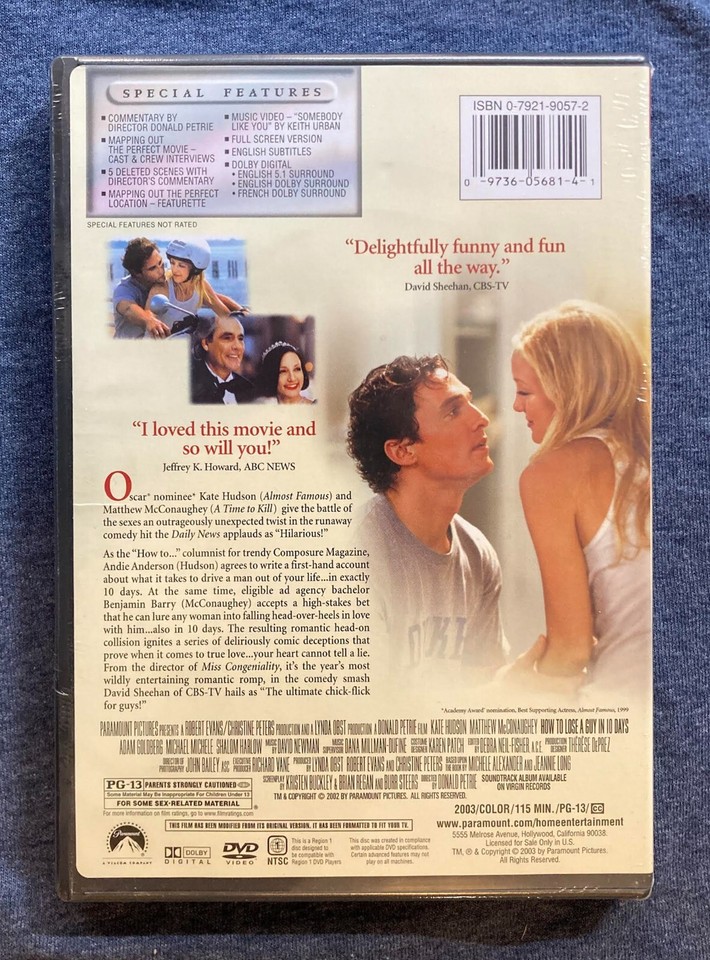 How To Lose A Guy In 10 Days DVD (2003) NEW! STILL SEALED!! | eBay