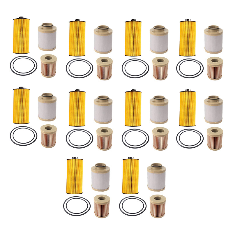 10x Fit For Ford 6.0L Diesel FL2016 FD4604 FD4616 Oil & Fuel Filter Kit ...