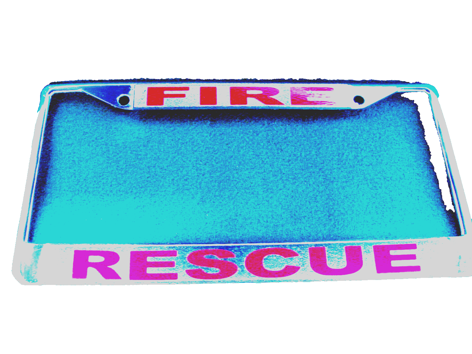 FIRE RESCUE-License Plate Frame-Chromed Cast Metal-#811980 | eBay