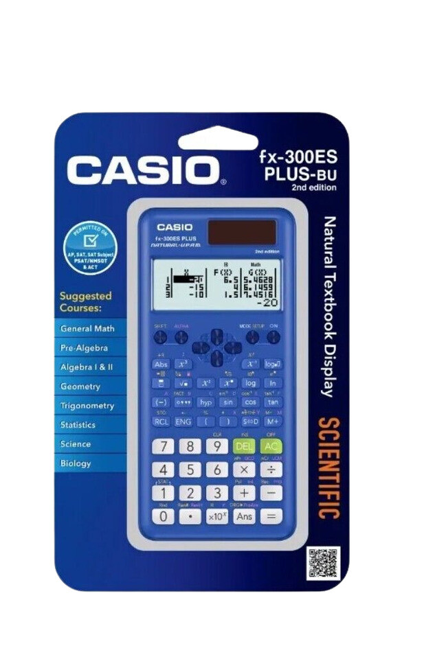 Casio fx-300ES PLUS 2nd Edition Scientific Calculator - Blue Back To ...