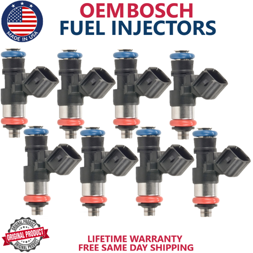 x8 GENUINE BOSCH Fuel Injectors For 2008-2013 Chevrolet Corvette 6.2L ...