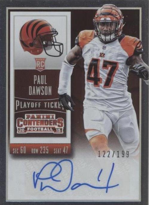2015 Panini Contenders - Rookie Ticket Paul Dawson #135 Playoff Ticket ...