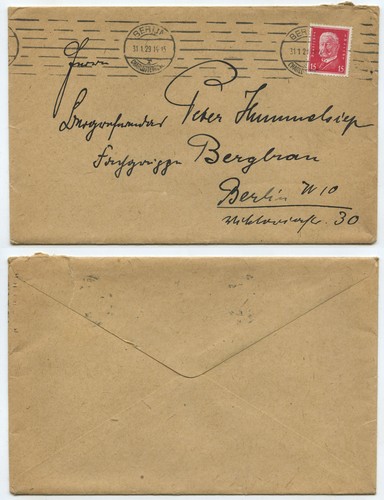44193 - Beleg - Berlin-Charlottenburg 31.1.1929 | eBay.de